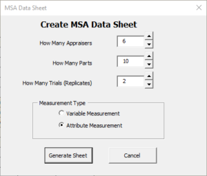 Attribute Measurement System Analysis (MSA) report | Margil Solutions LLC